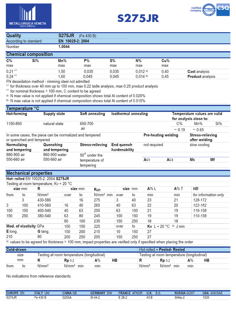 S275JR | PDF