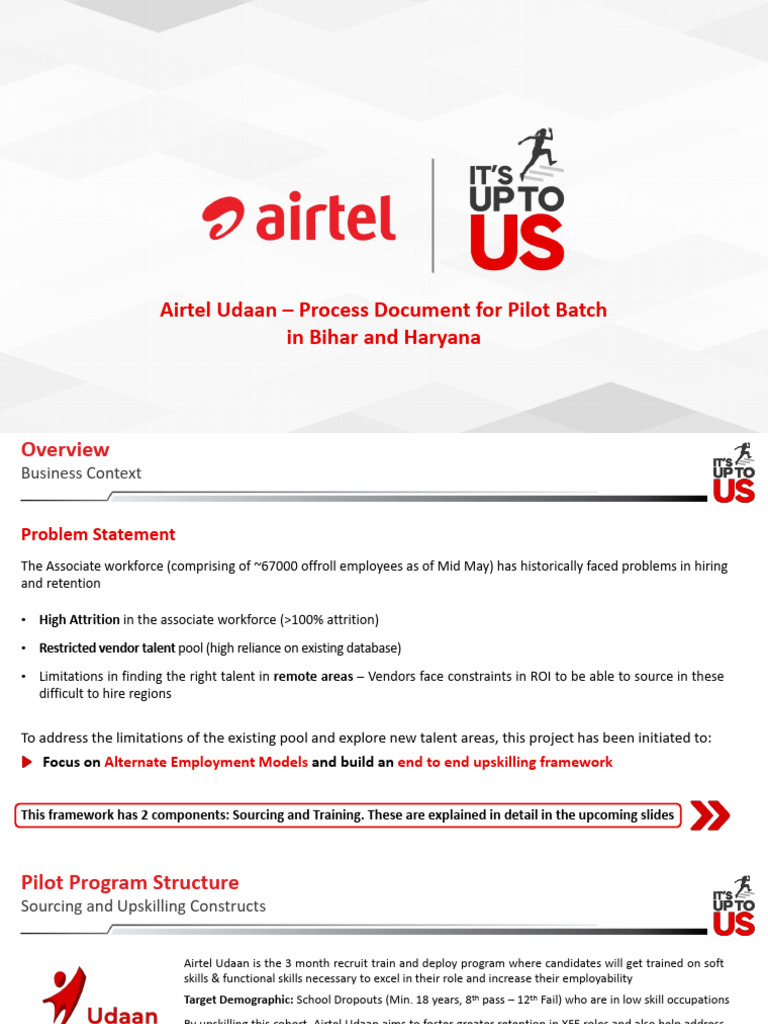 Airtel Udaan Pilot Program Guide | PDF