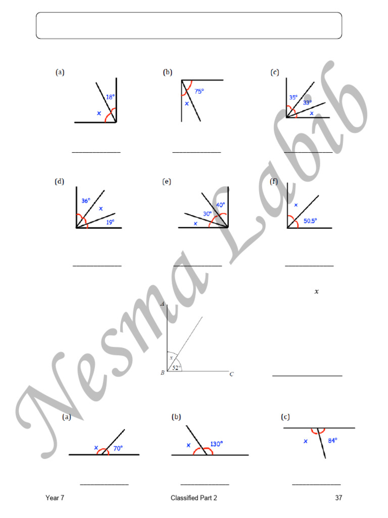 19-1 Supp and Comp and Angles Arounda Point | PDF | Angle | Euclidean ...