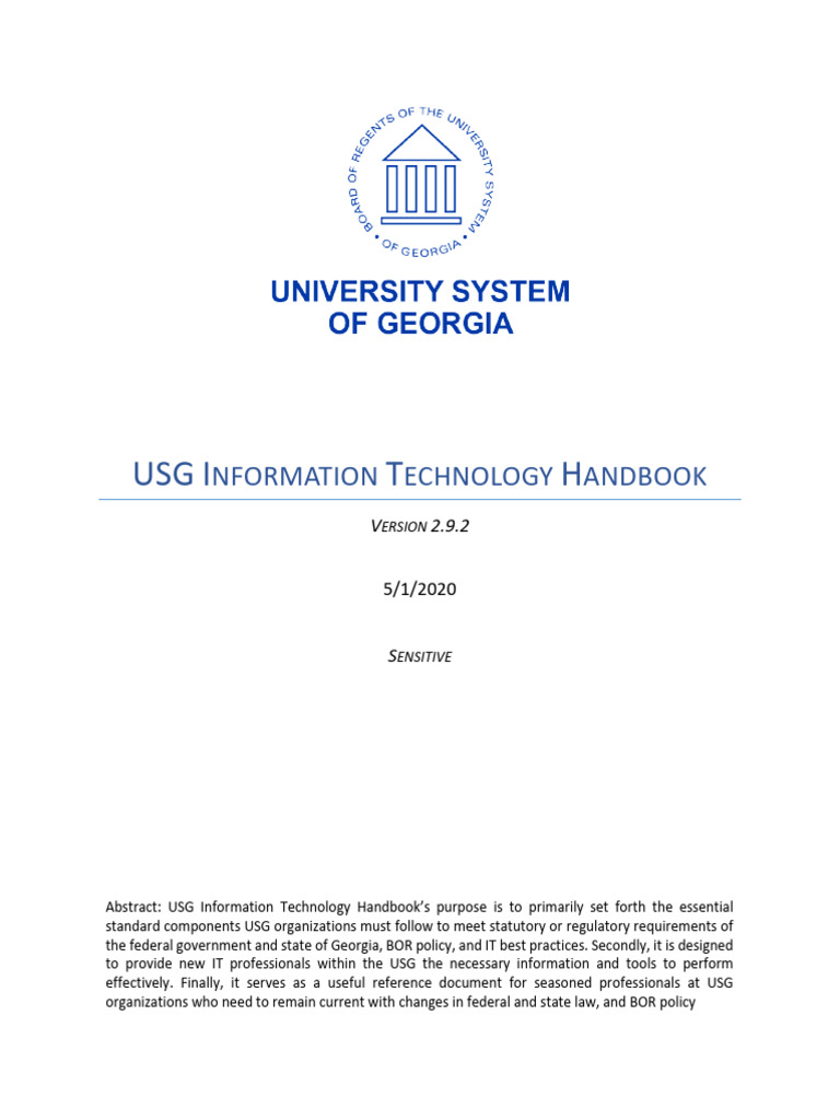 2020_IT_Handbook | PDF | Governance | Information Security