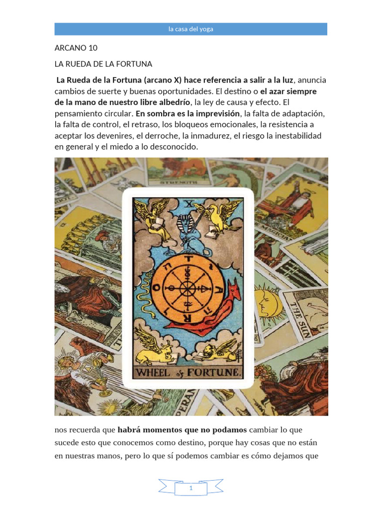 Arcano 10 La Rueda de La Fortuna | PDF | Aprendizaje | Flores