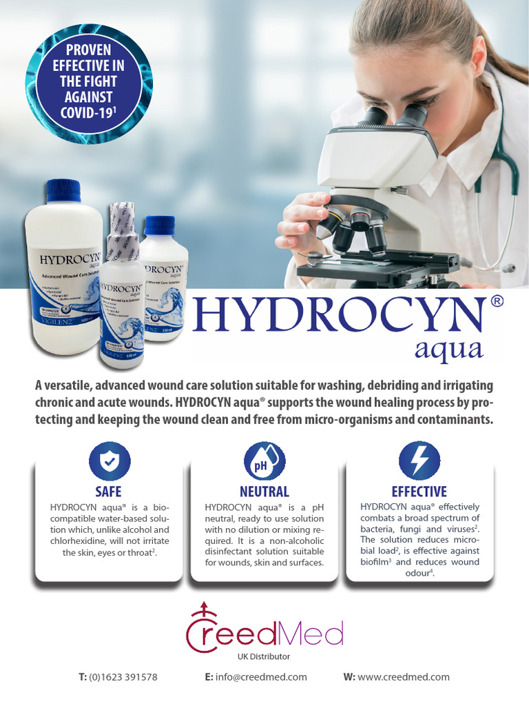 Hydrocyn Aqua Leave Piece | PDF | Wound | Microbiology