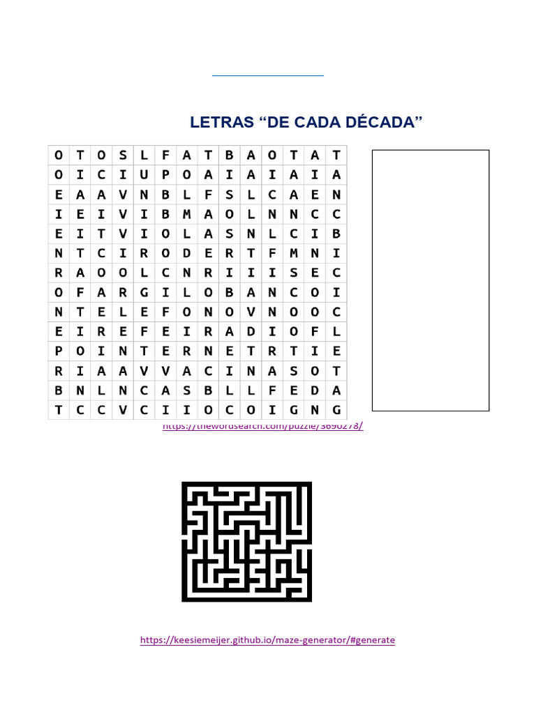 Pasatiempos: Sopa de Letras y Laberintos | PDF