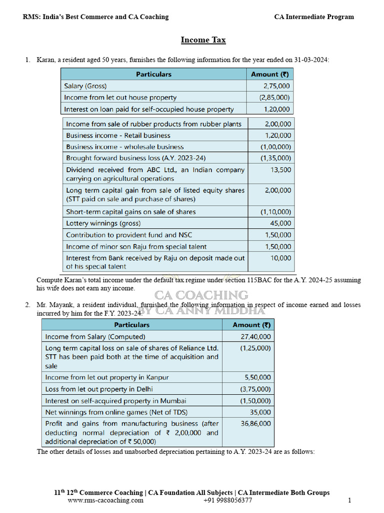 Income Tax | PDF | Taxes | Income