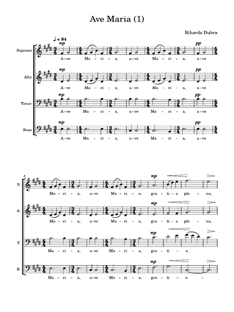 Ave Maria Partition | PDF