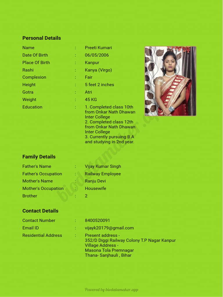 Biodata | PDF