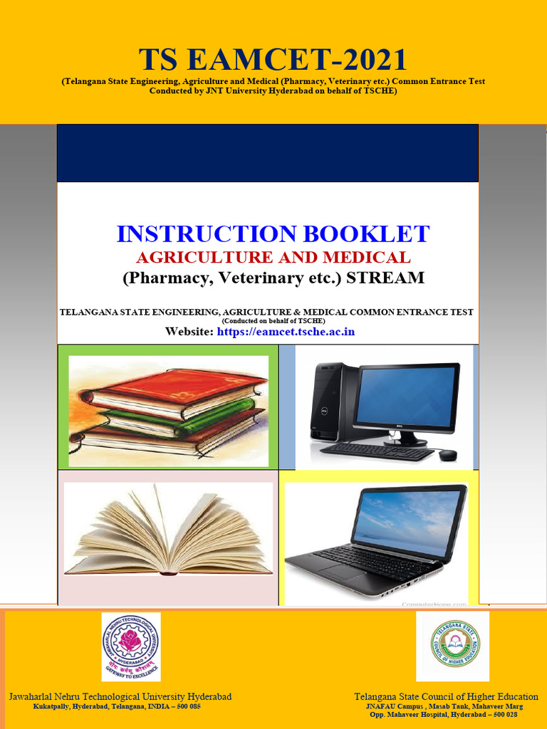 TS EAMCET-2021: Instruction Booklet | PDF
