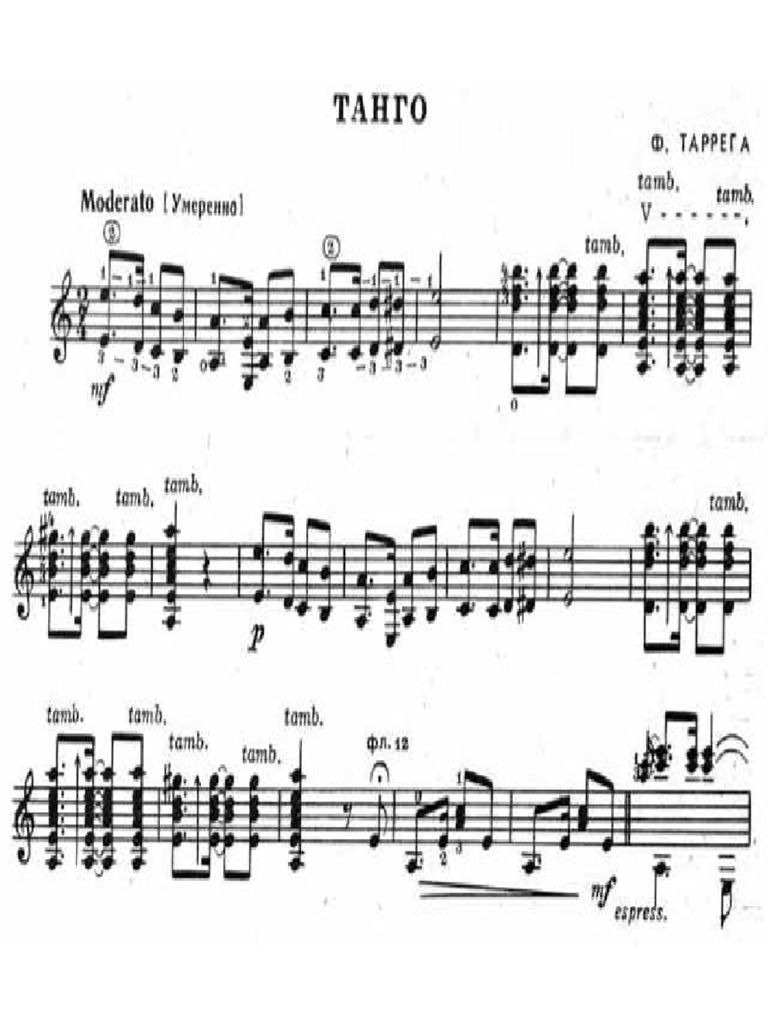 Tarrega Fransisko - Tango | PDF