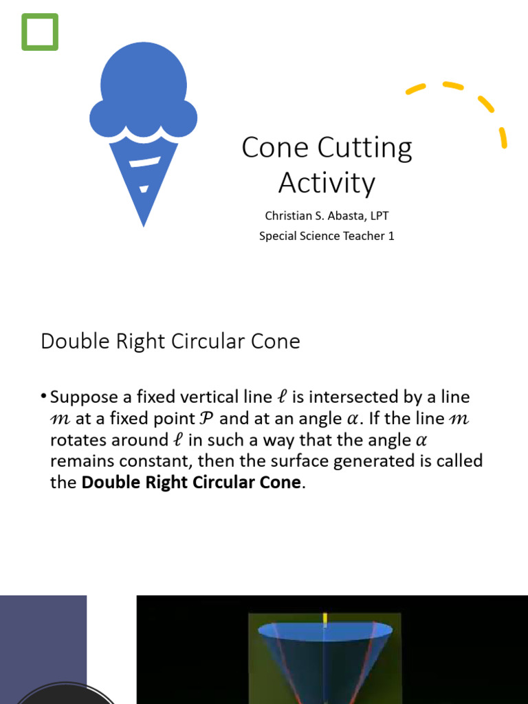 Cone Cutting Activity | PDF
