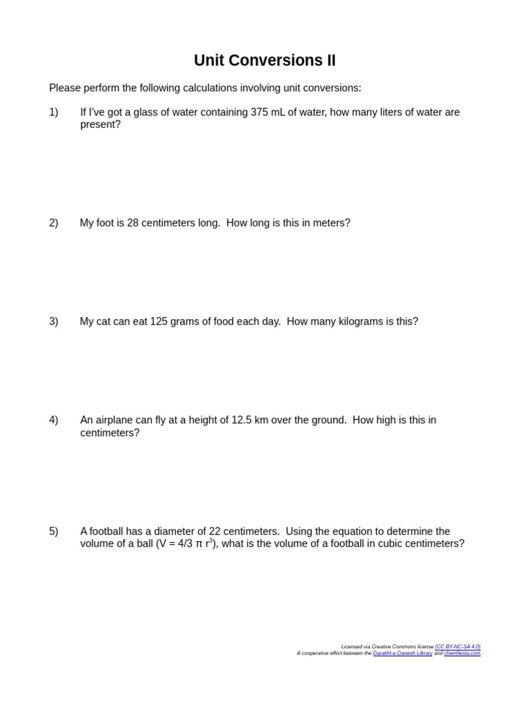 Unit Conversion Calculations Guide | PDF