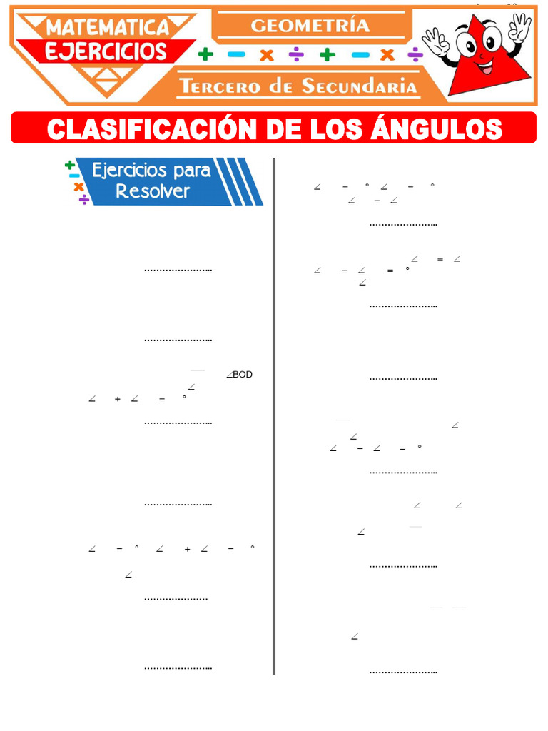 Clasificacion de Los Angulos para Tercer Grado de Secundaria | PDF ...