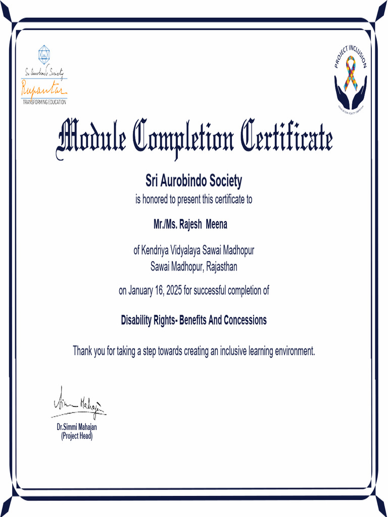 Module - Disability Rights - Benefits and Concessions | PDF