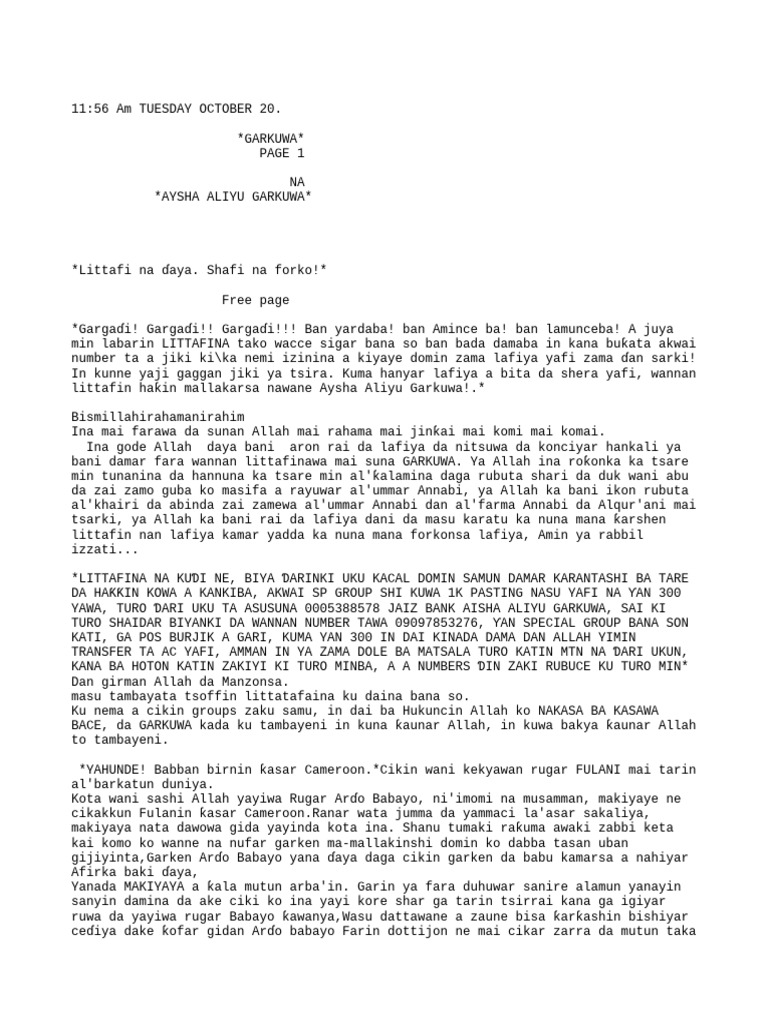 GARKUWA COMPLT | PDF