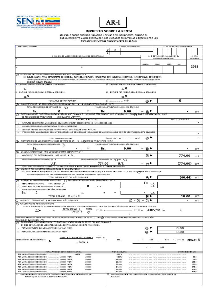 Formato ARI | PDF | Economias | Compensación laboral