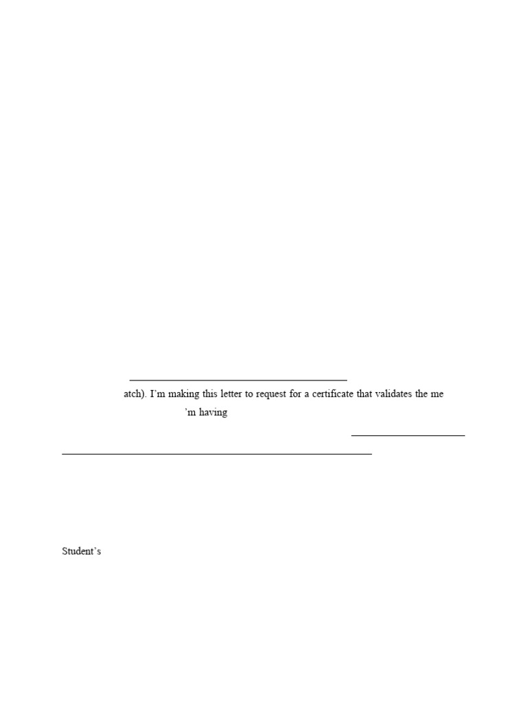 Medium of Instruction Certificate Request | PDF