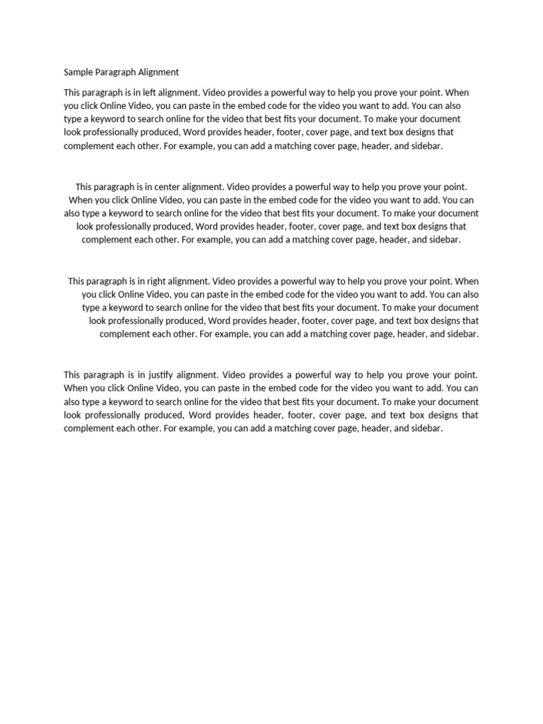 Paragraph Alignment | PDF