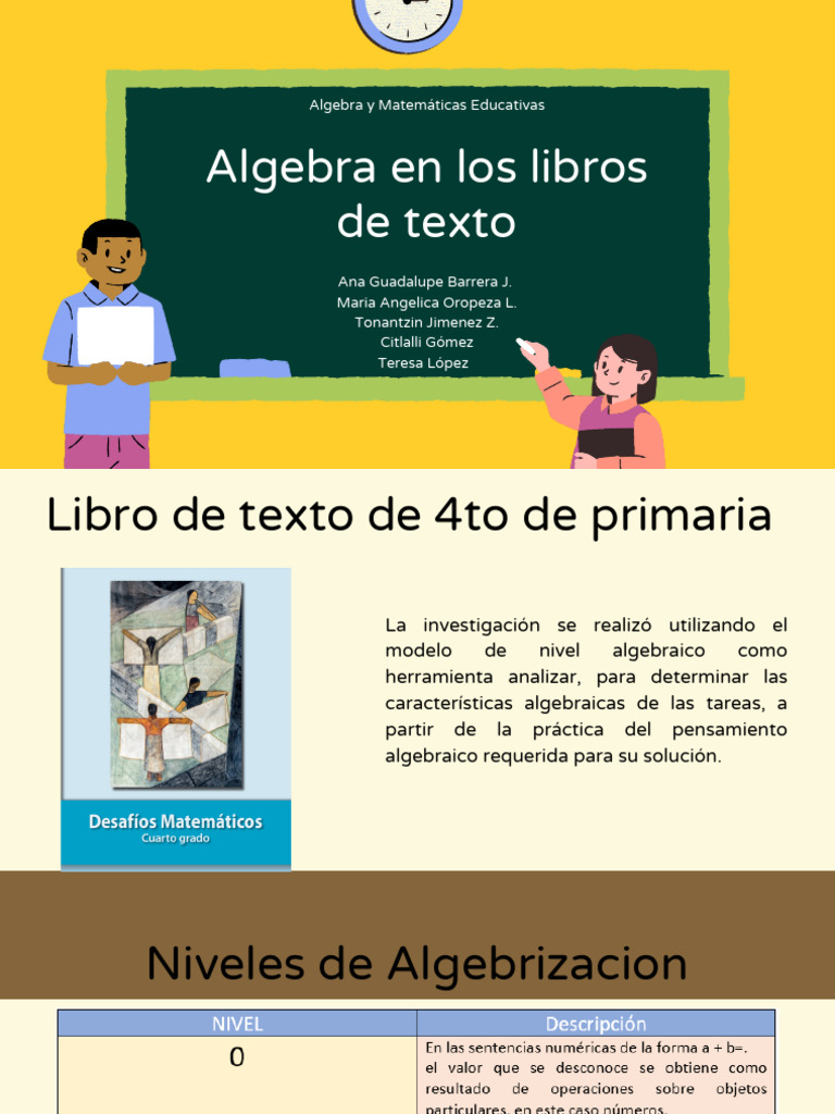 algebra en los libros de texto, presentacion | PDF | Números | División ...