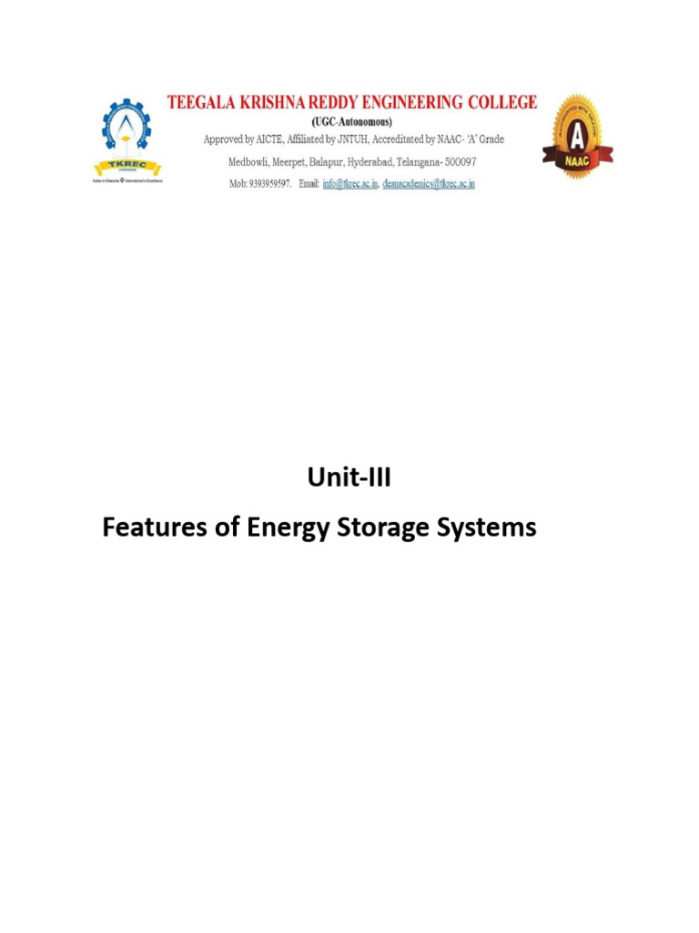 Types of Energy Storage Systems Explained | PDF | Energy Storage ...