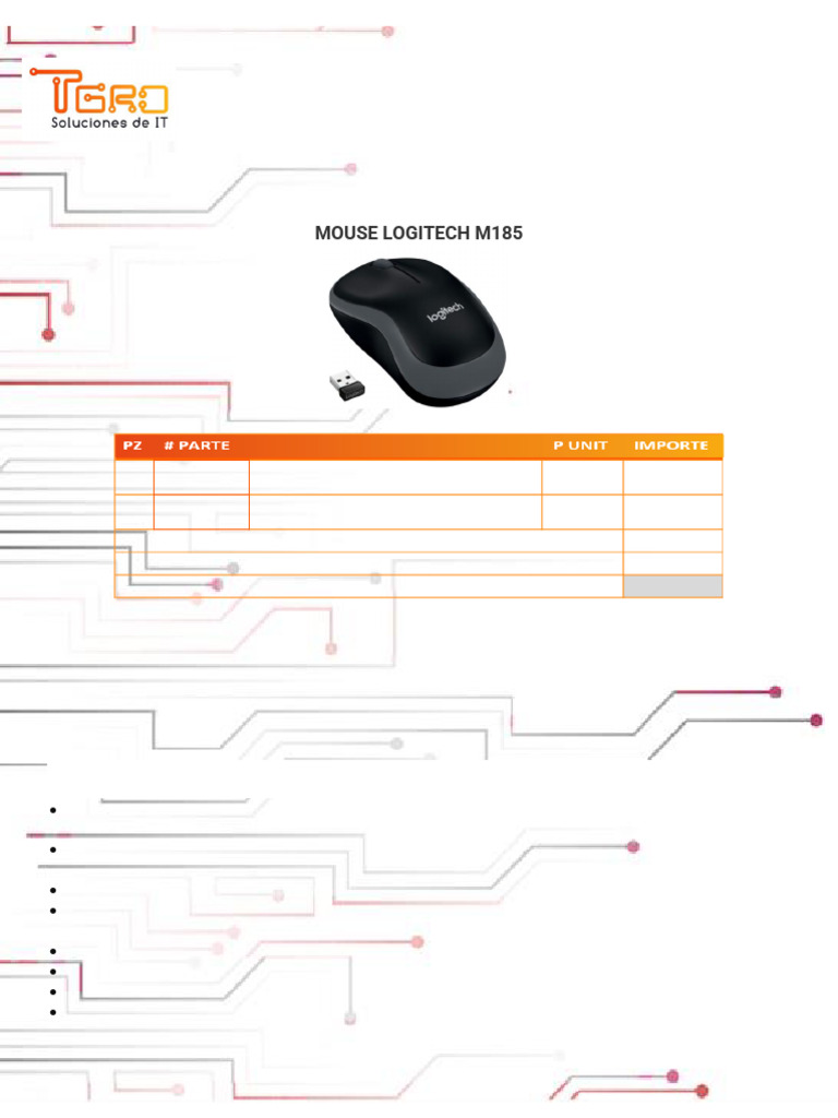 Cotización Mouse Logitech M185 | PDF