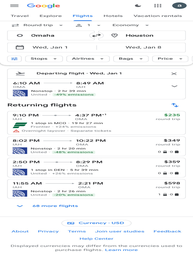 Houston To Omaha Google Flights | PDF