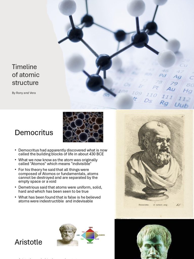 Timeline of Atomic Structure | PDF | Atoms | Electron