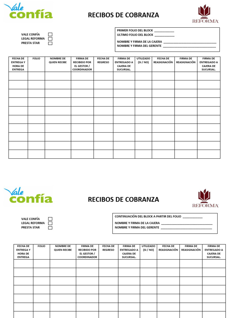 Bitacora de Folios | PDF