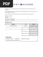 H&M Return Form | PDF