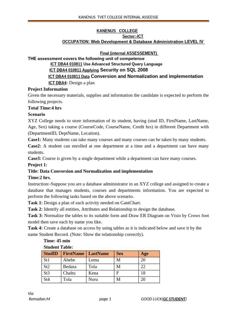 DBA Level 4 Final | PDF | Databases | Sql