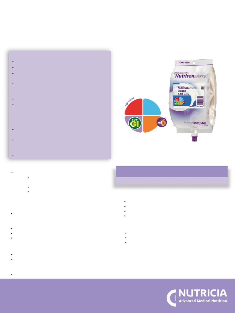 Nutrison Advanced Diason Overview | PDF | Dietary Fiber | Diet & Nutrition