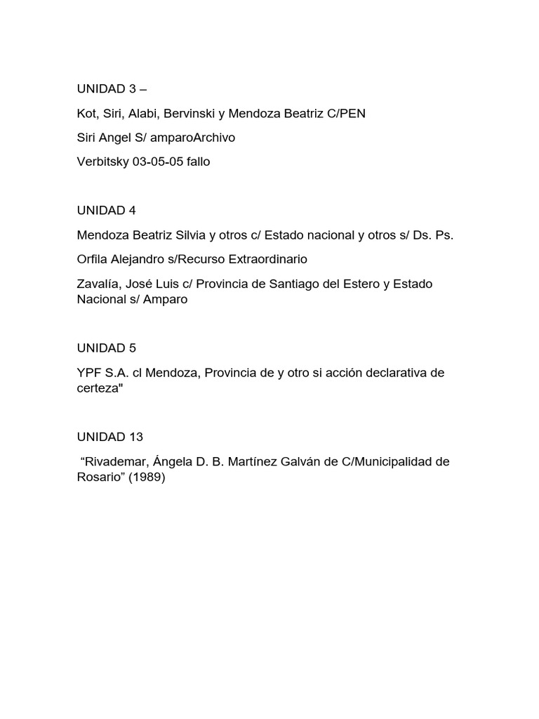 Lista de Fallos Por Unidad | PDF