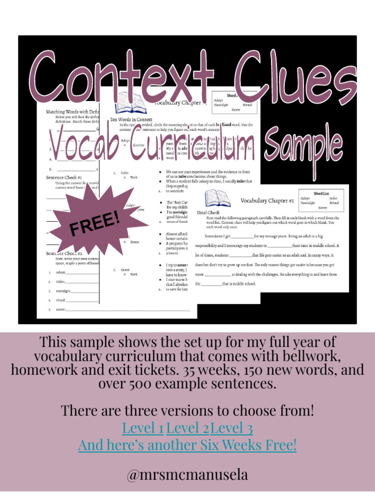 Year-Long Vocabulary Curriculum Guide | PDF | Copyright | Digital ...