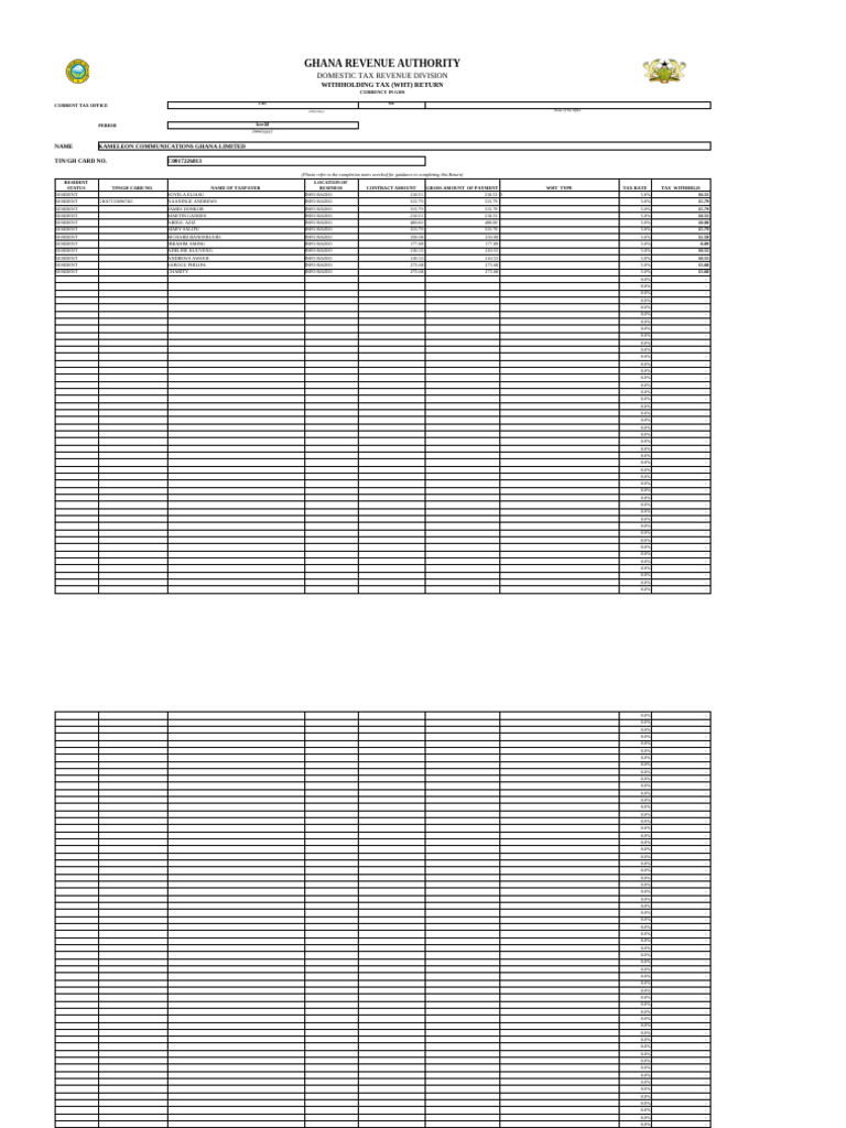 Withholding Tax Schedule-June, 2024 | PDF | Taxes | Government Finances