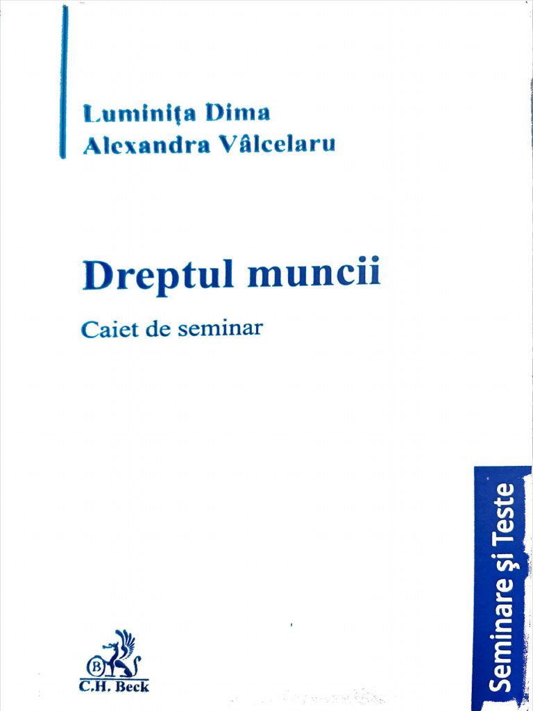 Exerciții Caiet Seminar Dreptul Muncii | PDF