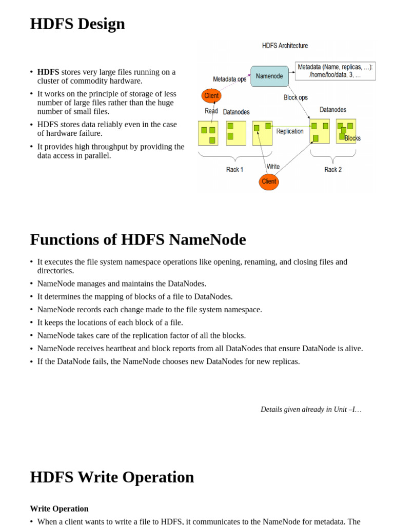 HDFS Design and Operations Overview | PDF | Apache Hadoop | Map Reduce
