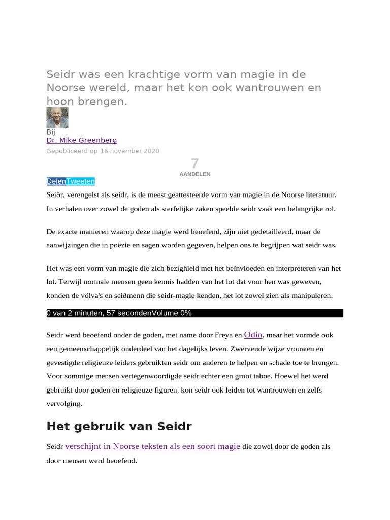 Seidr Magic in de Vikingcultuur | PDF