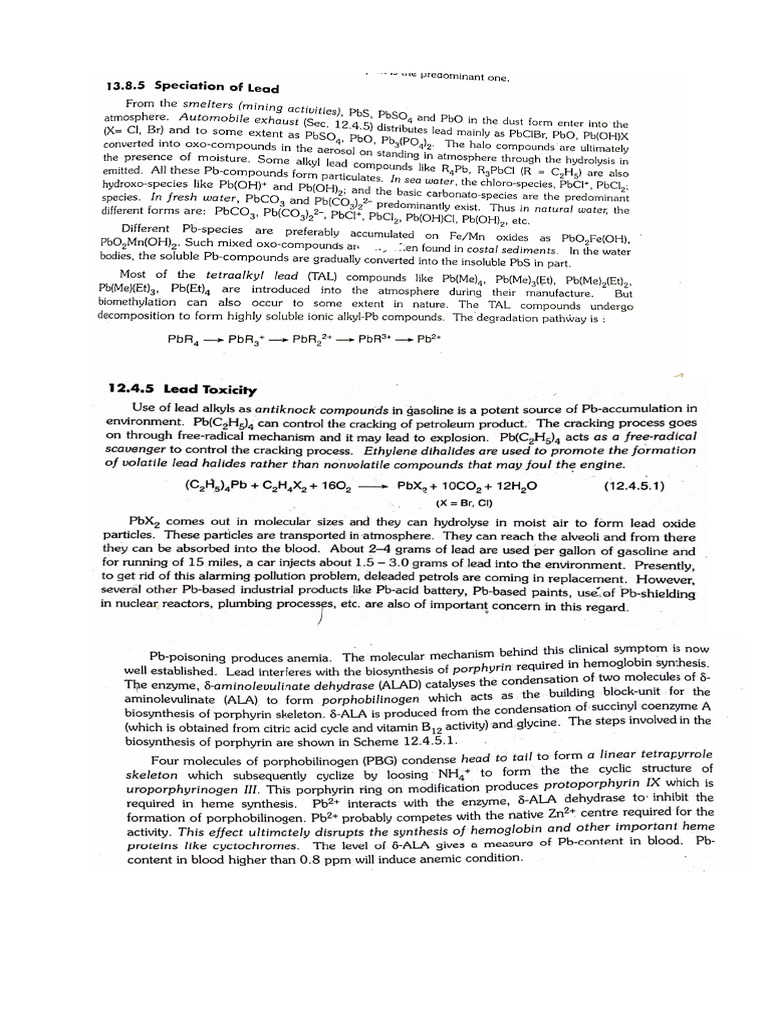 Lead Toxicity | PDF