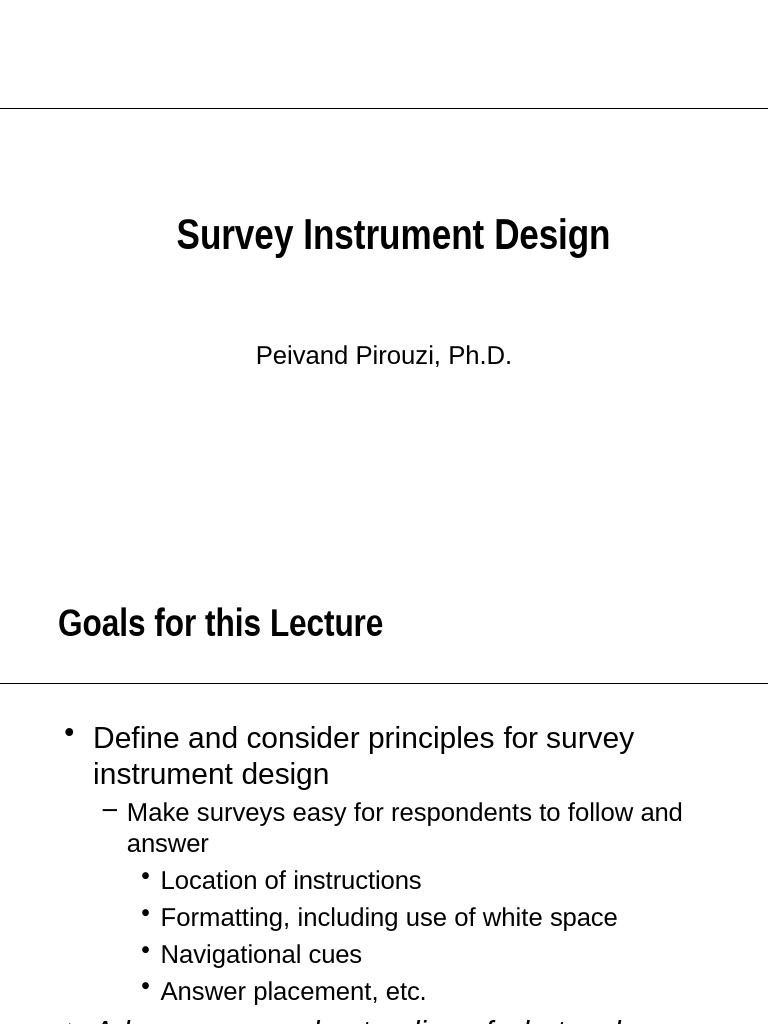 Survey Design for Researchers | PDF | Question | Human Communication