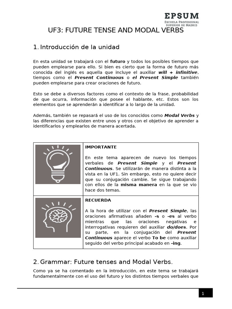 2. UF3. Contenidos | PDF | Verbo | Oración (Lingüística)