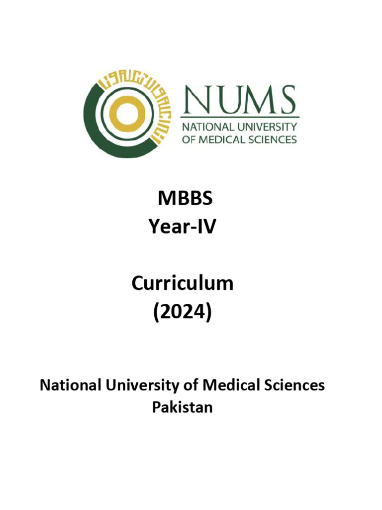 MBBS Curriculum Year IV 2024 | PDF | Respiratory Diseases | Heart