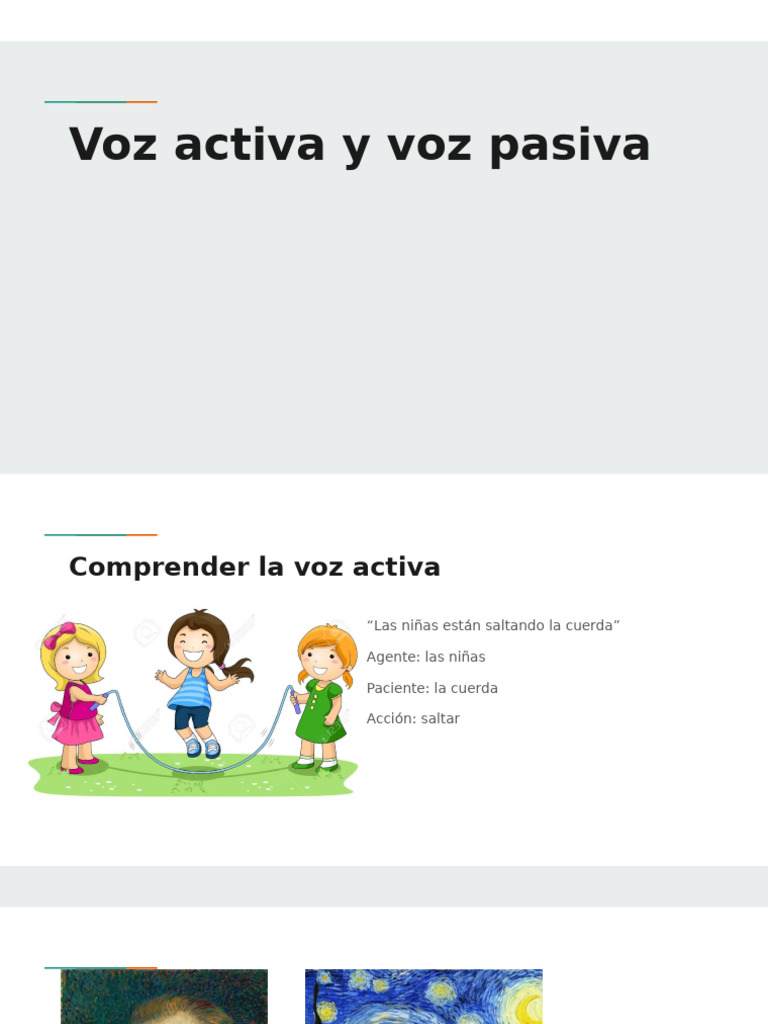 Voz Activa y Voz Pasiva | PDF