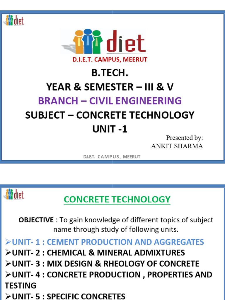 Concrete Technology Overview | PDF | Cement | Lime (Material)
