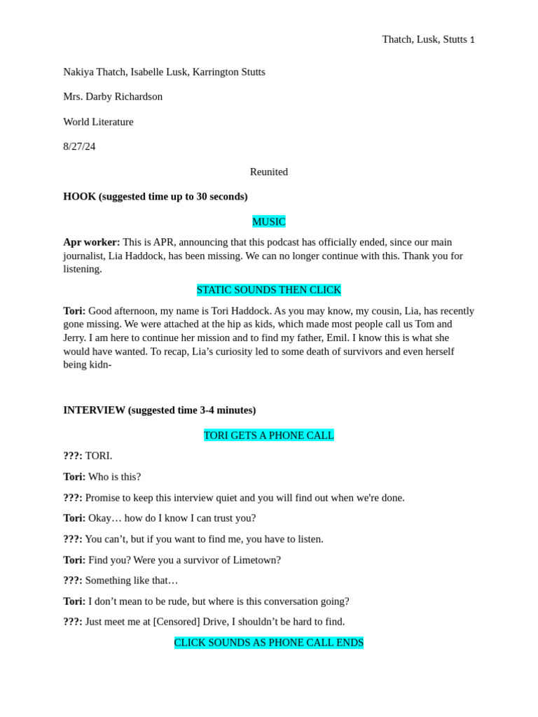 Mystery of Limetown Unfolds | PDF