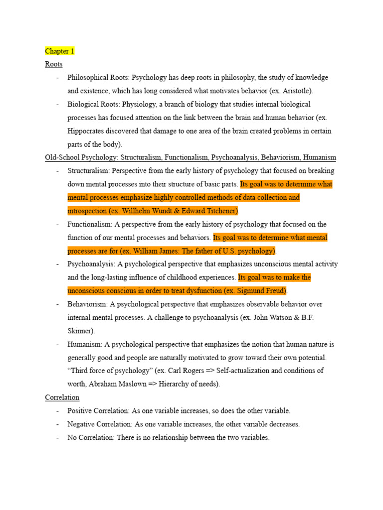 Intro To Psychology Notes (All) | PDF | Nervous System | Central ...
