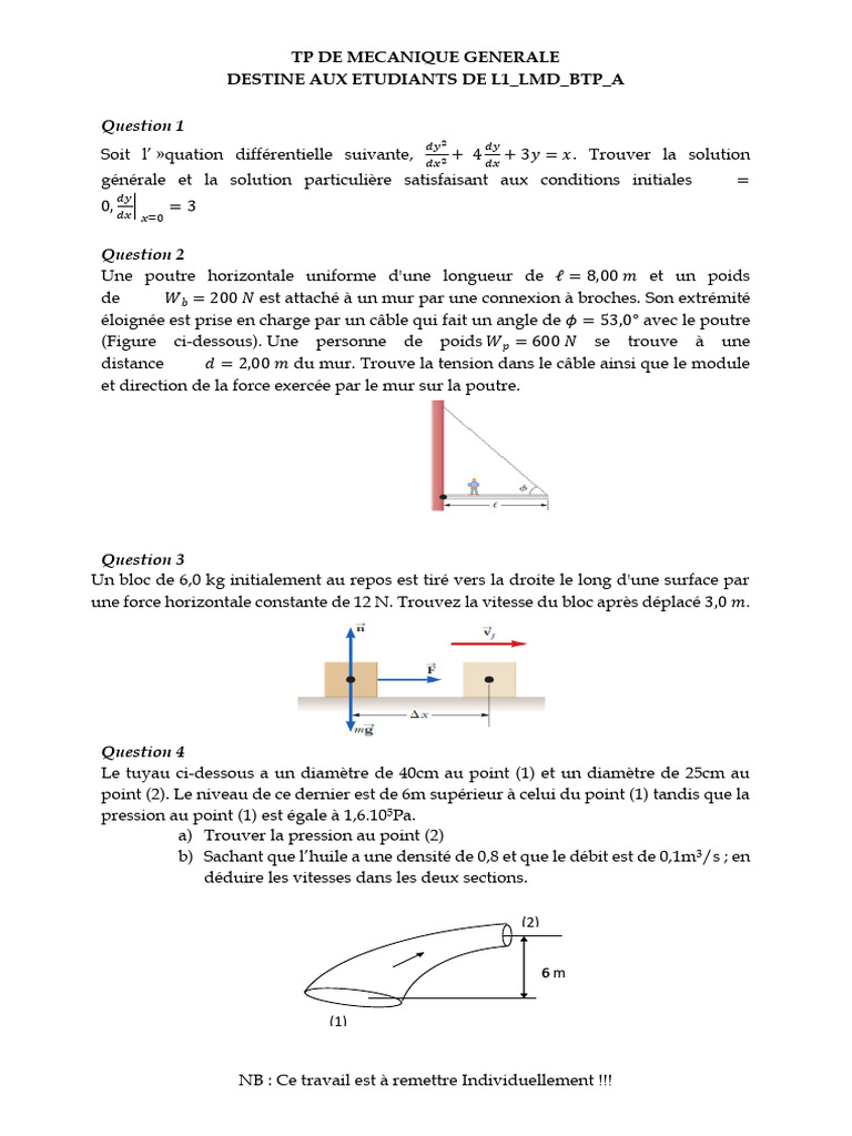 TP_Mécanique_Générale_BTP_A | PDF