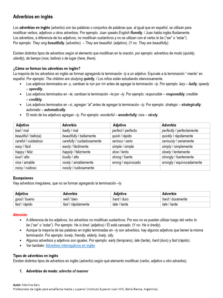 Adverbs, Prepositions, Conjunctions and Interjections | PDF | Adverbio ...