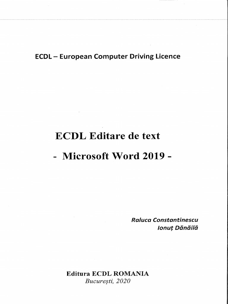 Ecdl - Manual - Editare Text | PDF
