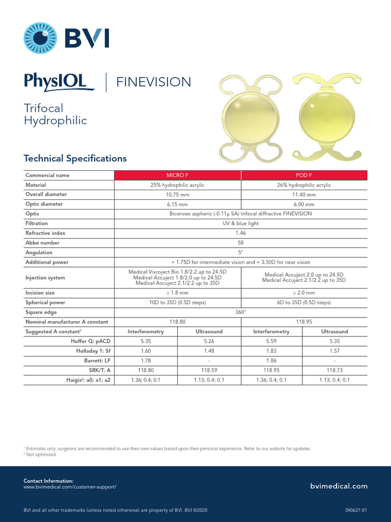 Brochure Finevision Trifocal | PDF | Ophthalmology | Human Eye