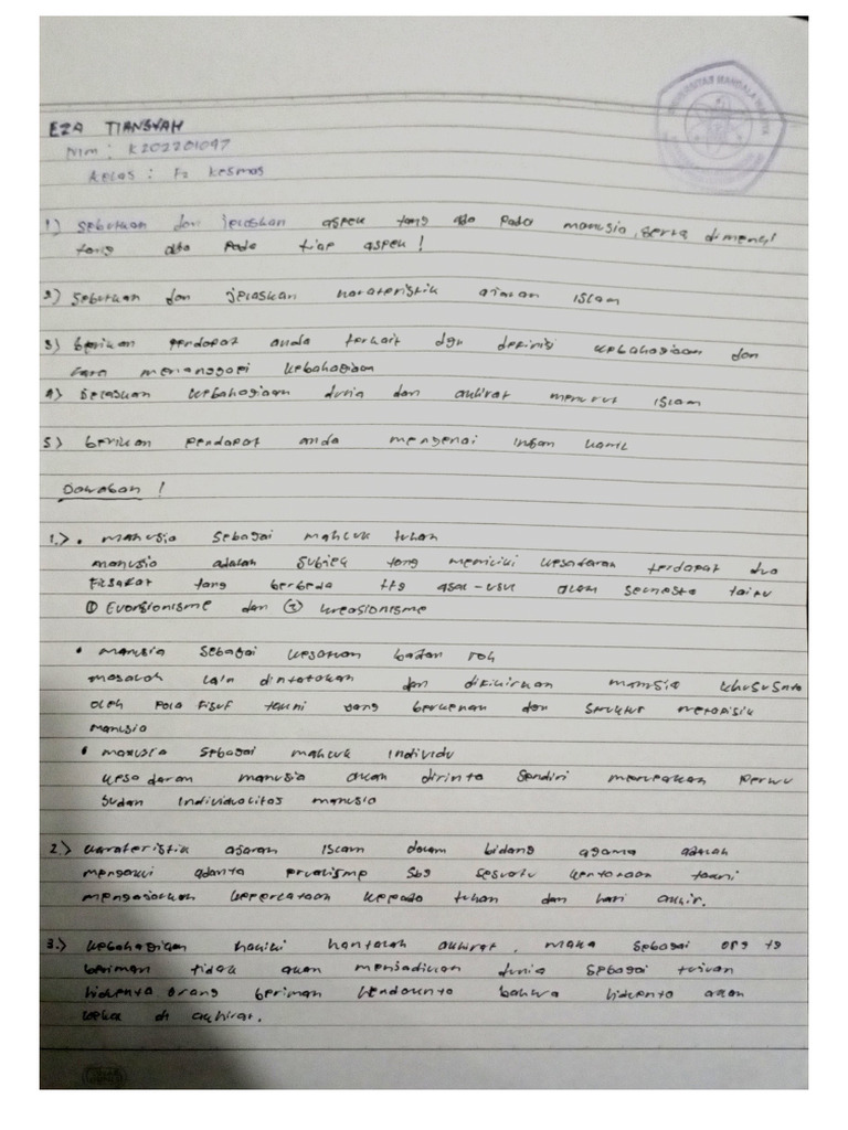 Eza Tiansyah (K202201047) | PDF