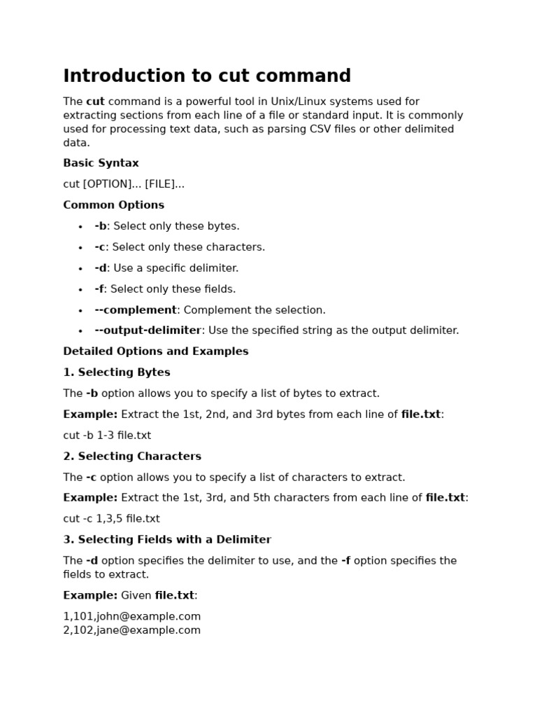 Linux Basic - Introduction To Cut, Awk, Grep and Sed | PDF | Software ...
