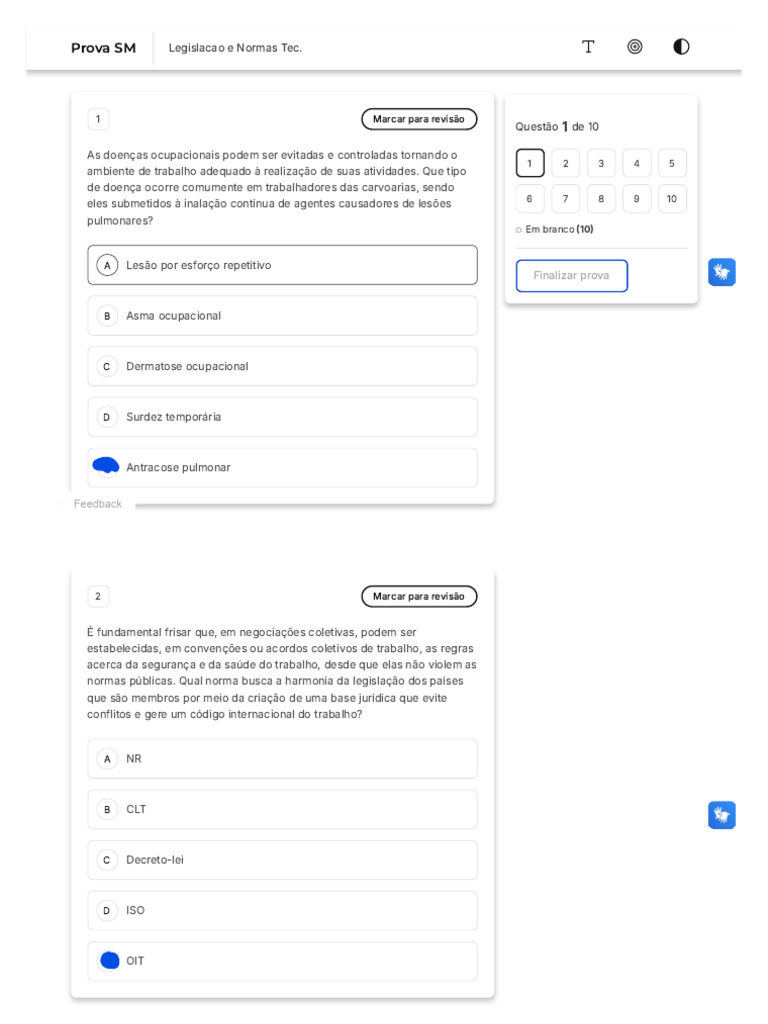 Prova SM Legislacao e Normas Tec. Gabarito | PDF